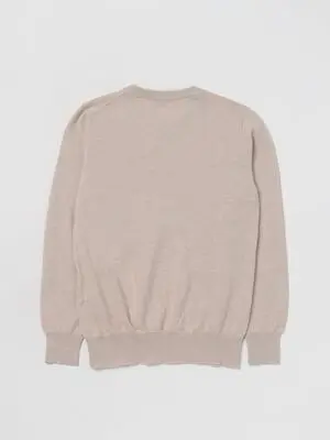 Brunello Cucinelli Round-neck And Long-sleeved Sweater - Beige