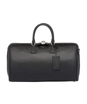 Prada Saffiano Leather Travel Bag - Black