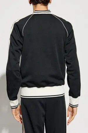 Palm Angels Pa Monogram Embroidered Zip-up Sweatshirt