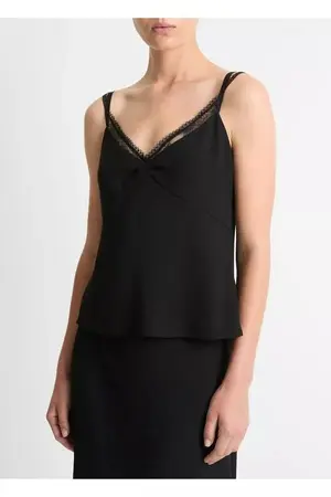 Vince Lace Trim Camisole Top