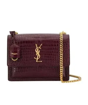 Saint Laurent Medium Sunset Shoulder Bag - Red