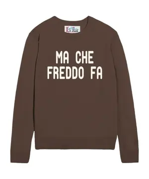 MC2 SAINT BARTH Long-sleeved Knitted Pullover - Brown