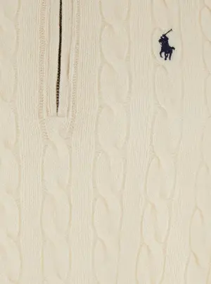 Polo Ralph Lauren Pony Embroidered Cable Knit Quarter Zip Jumper