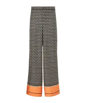 Fendi Printed Silk Trousers