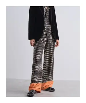 Fendi Printed Silk Trousers