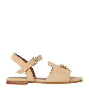 Loro Piana Charms Buckle Detail Sandals - Nude