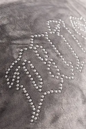 MISBHV Velour Embellished Zipped Hoodie