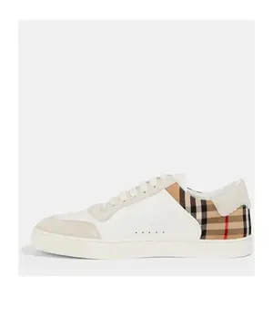 Burberry Plaid Patchwork Low-top Sneakers