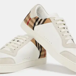 Burberry Plaid Patchwork Low-top Sneakers
