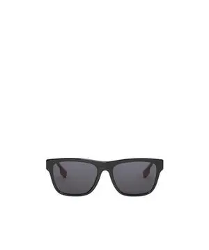 Burberry Check Rectangular Sunglasses - Black