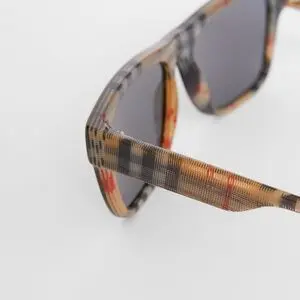 Burberry Check Rectangular Sunglasses