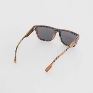 Burberry Check Rectangular Sunglasses