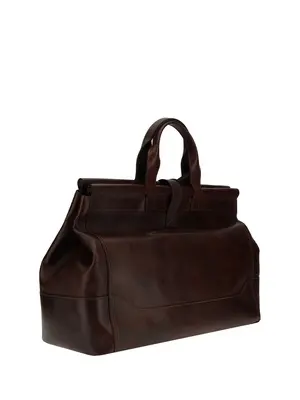 Brunello Cucinelli Logo Printed Buckle Detailed Travel Bag