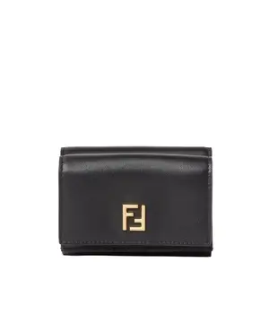 Fendi Ff Mini Trifold - Black