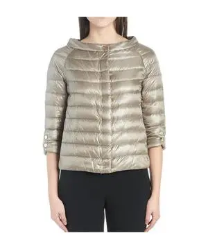Herno Cropped Sleeve Down Jacket - Nude