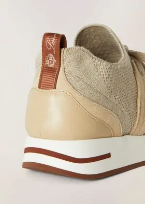 Loro Piana 360 Lp Flexy Walk Flat Cut Wool Casual Sneakers
