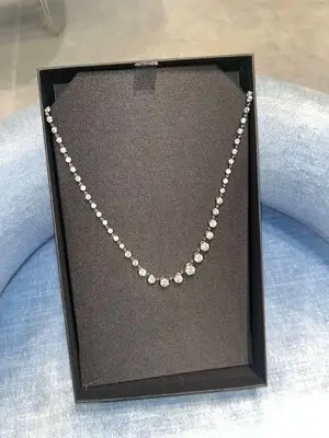 Miu Miu Metal Necklace With Crystals
