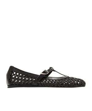 ANCIENT GREEK SANDALS Aerati Flat Mary Jane - Black