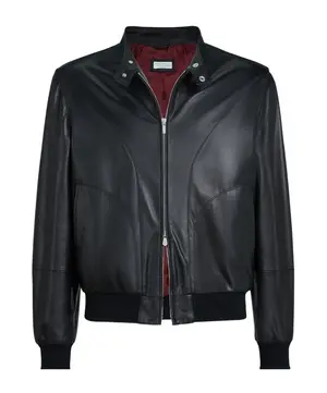 Brunello Cucinelli Leather Zip-up Bomber Jacket