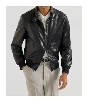 Brunello Cucinelli Leather Zip-up Bomber Jacket