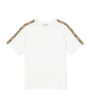 Burberry Round Neck Short Sleeve T-shirt - White