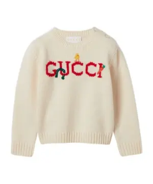 Gucci Baby Wool Sweater With Jacquard Detail