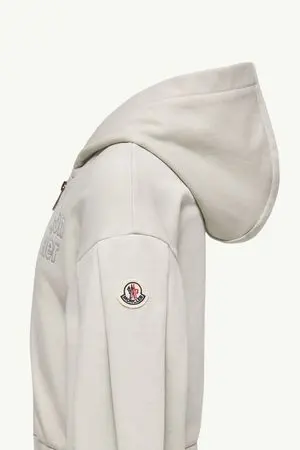 Moncler Embroidered Zip-up Cotton Hoodie