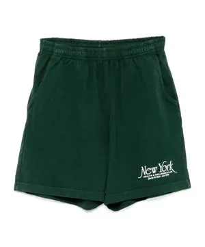 SPORTY  RICH Sporty & Rich New York Gym Shorts - Green