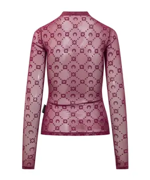 MARINE SERRE Second Skin Semi-sheer Top