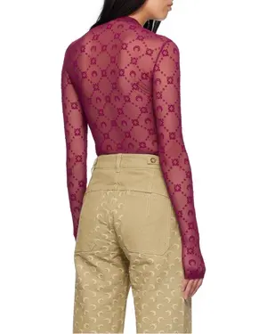 MARINE SERRE Second Skin Semi-sheer Top