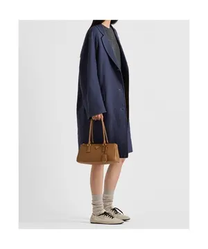 Prada Triangle Logo Shoulder Bag - Caramel