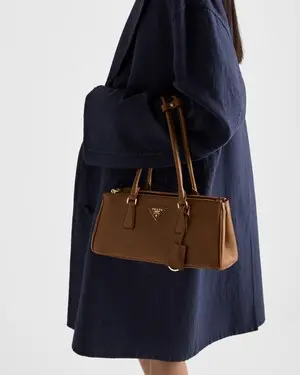 Prada Triangle Logo Shoulder Bag - Caramel