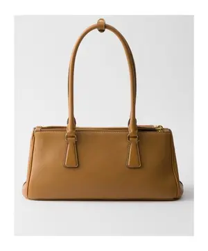 Prada Triangle Logo Shoulder Bag - Caramel