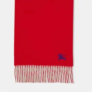 Burberry Logo Embroidered Scarf