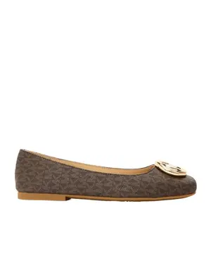 Michael Kors Milan Ballet Flats With Logo Detailing - Brown