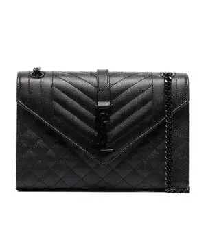 Saint Laurent Medium Envelope Shoulder Bag - Black