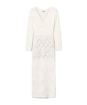 TWINSET Pointelle-knit Maxi Dress - White