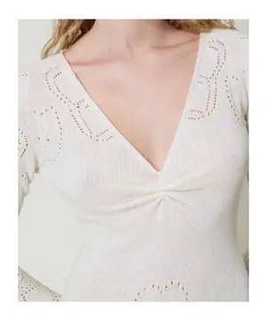 TWINSET Pointelle-knit Maxi Dress