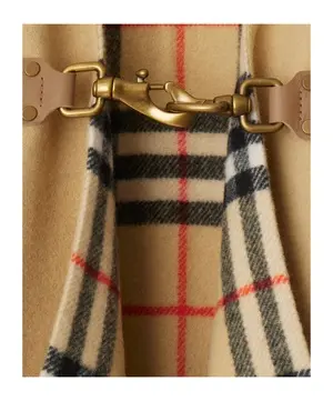 Burberry Checked Fringed-edge Cape
