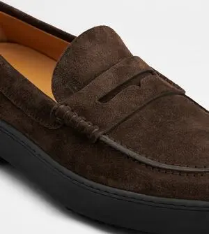TOD'S Winter Gommino Calfskin Suede Loafers