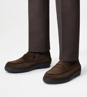 TOD'S Winter Gommino Calfskin Suede Loafers