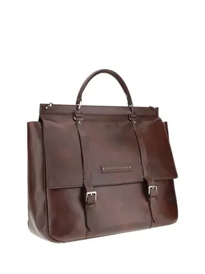 Brunello Cucinelli Logo Patch Foldover-top Travel Bag