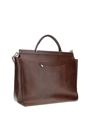 Brunello Cucinelli Logo Patch Foldover-top Travel Bag