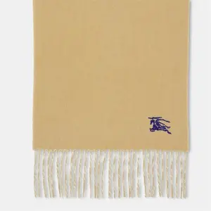 Burberry Logo Embroidered Scarf