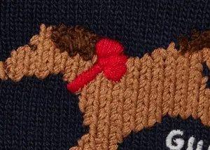 Gucci Baby Wool Sweater With Horse And Stars Embroidery