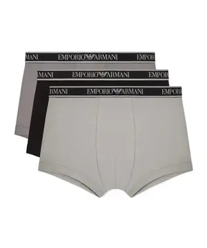 Emporio Armani Core Logo Boxers 3-pack - Gray