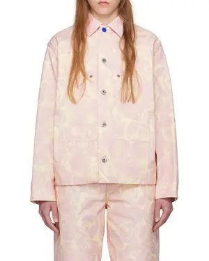 Burberry Rose Print Shirt Jacket