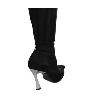 MUGLER Fang Pointed-toe Mesh Boots