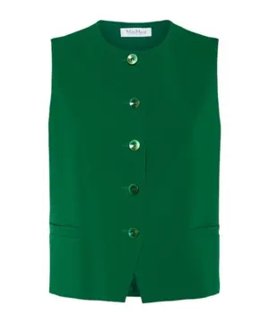 Max Mara Denver Triacetate Blend Cady Vest 38 It