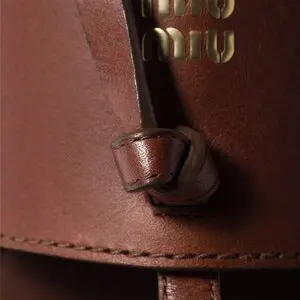 Miu Miu Leather Thong Sandals - Brown